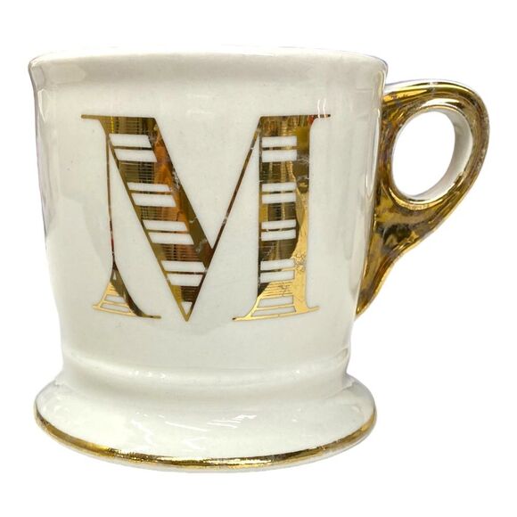 Anthropologie | Dining | Anthropologie Letter M Initial Monogram White ...